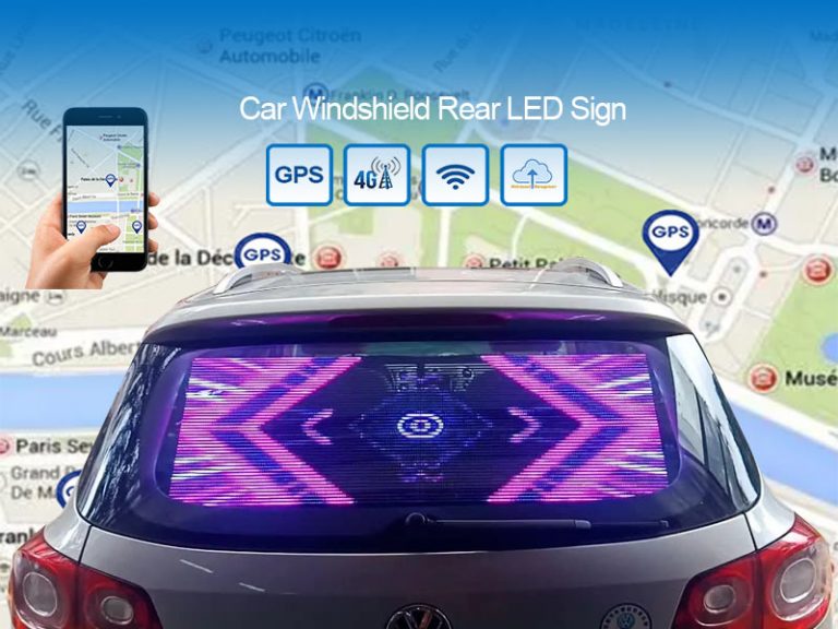 Digital LED Sign on Car - TreeVisuals